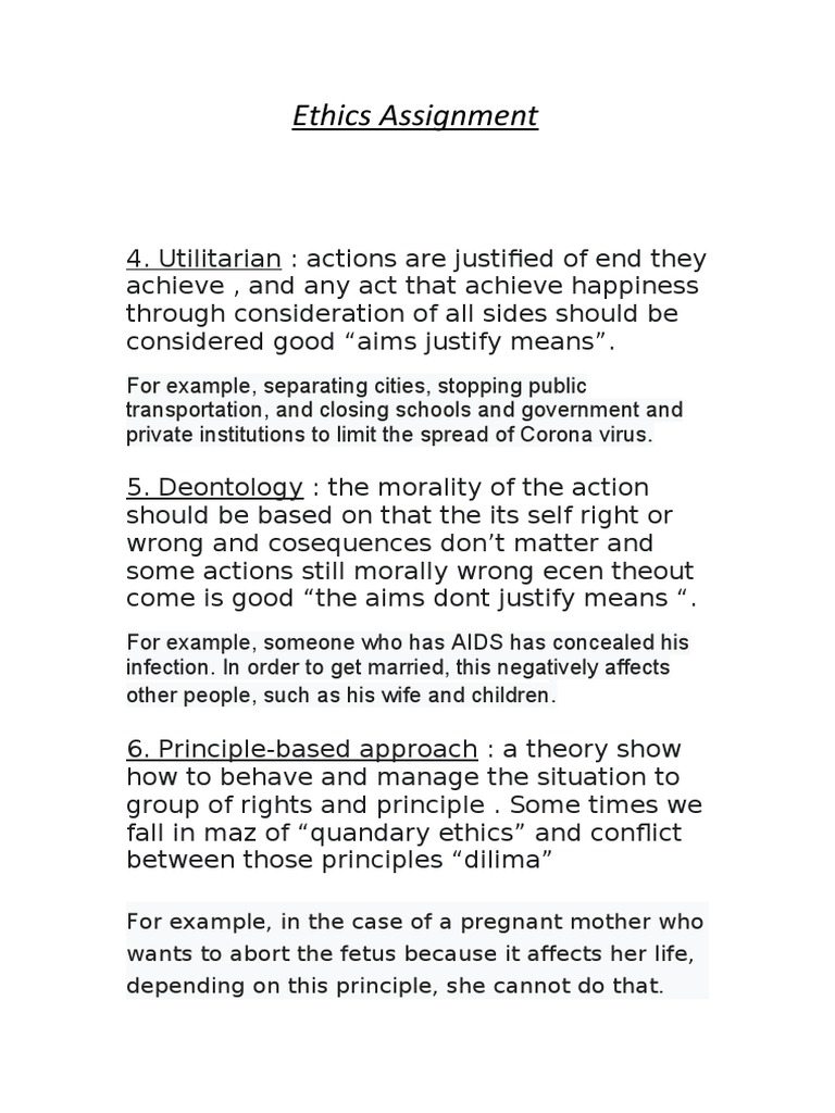 Ethics Assignment | PDF | Patient | Therapy