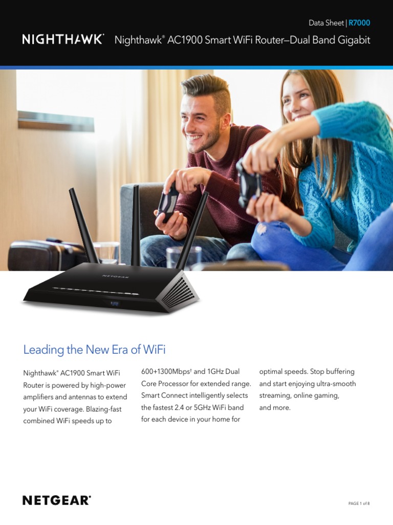 Nighthawk Ac1900 Smart Wifi Router-Dual Band Gigabit: Leading The New ...