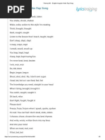 Irregular Verbs Rap Song | PDF