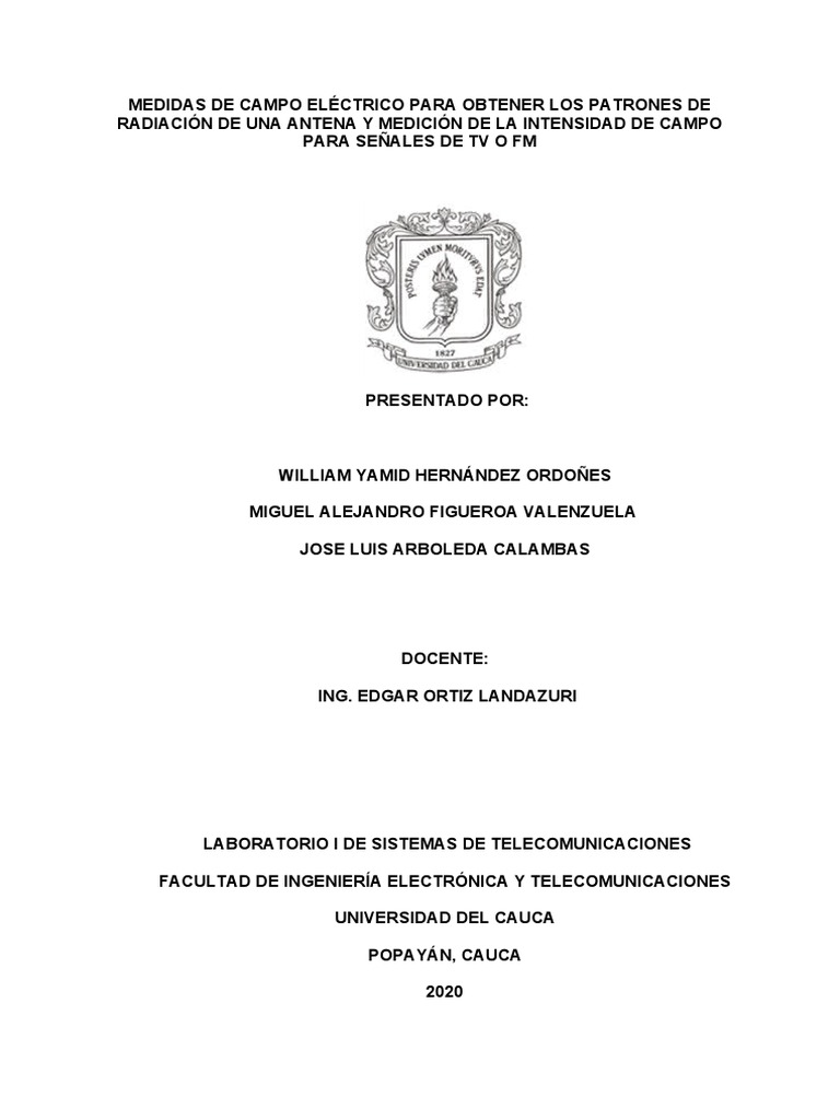Practica 8 - Patrones de Radiacion Antenas Yagi - Biconica | PDF | Antena (Radio) | Polarización ...