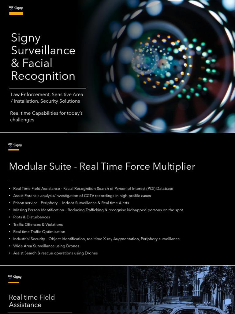 Signy Surveillance & Facial Recognition: Law Enforcement, Sensitive ...