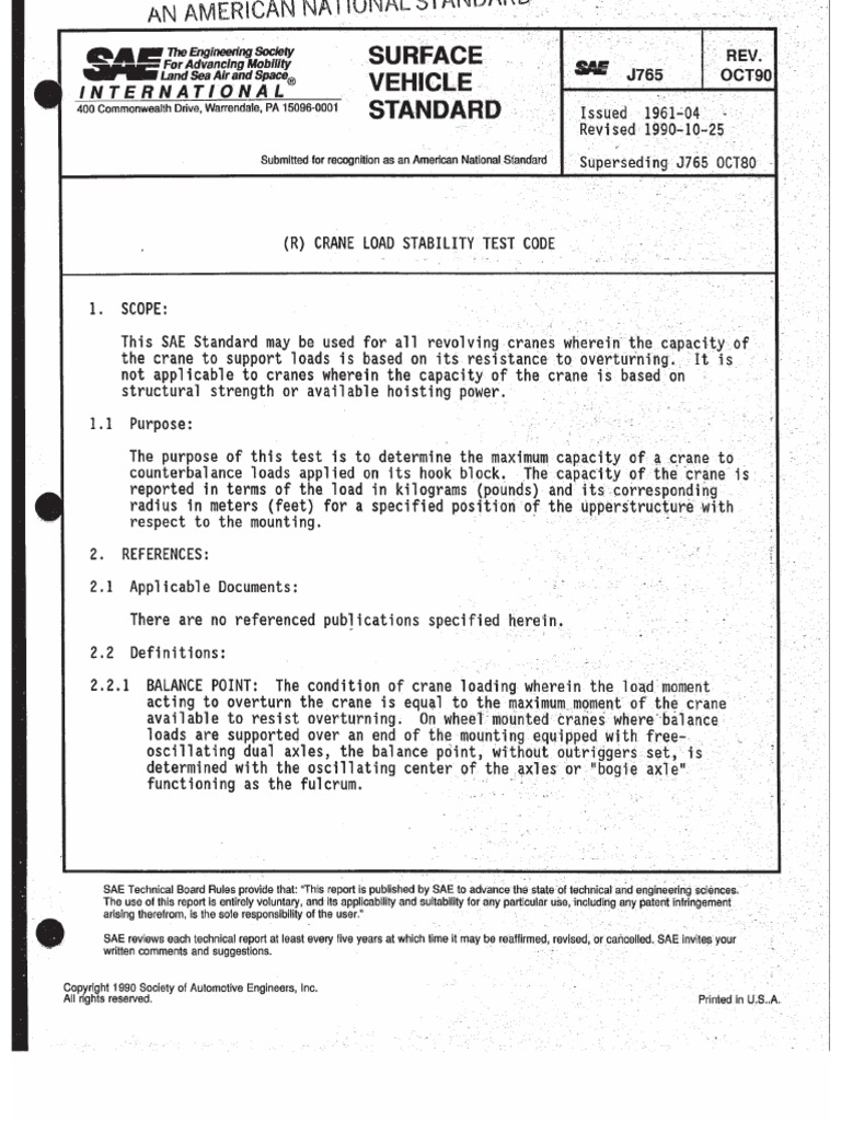 Sae J765. (90) TC PDF | PDF