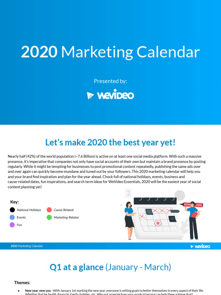 2020 Marketing Calendar Guide | PDF | Black Friday (Shopping ...