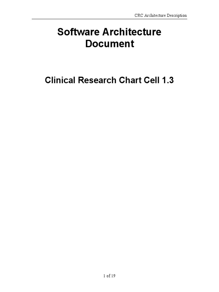 Software Architecture Document: Clinical Research Chart Cell 1.3 | PDF | Representational State ...