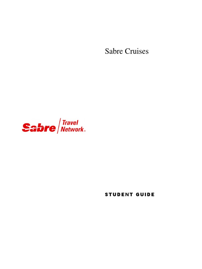 Sabre Cruises: Stud Ent Gui D E | PDF | Pricing | Trademark
