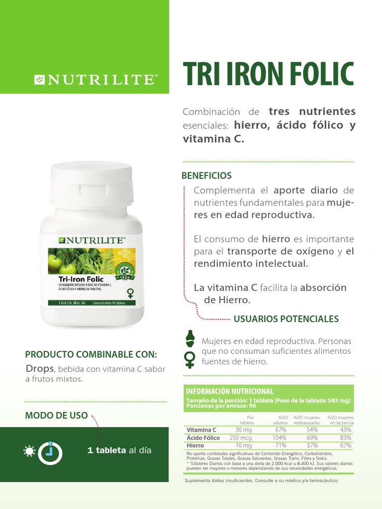 Tri Iron F | PDF | Nutrientes | Vitamina