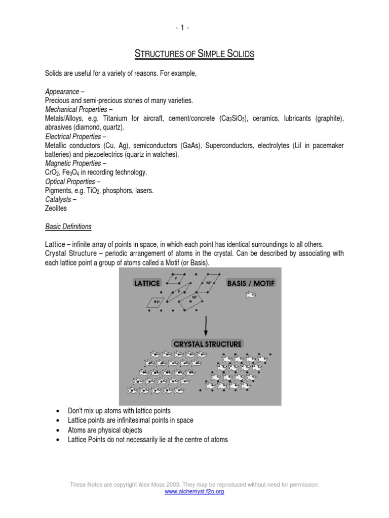 Solid State - Structures1 | PDF | Crystal Structure | Ionic Bonding