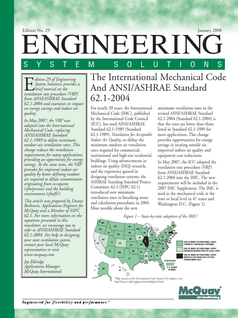 ASHRAE Standard 62-1-2004 | PDF | Ventilation (Architecture) | Hvac