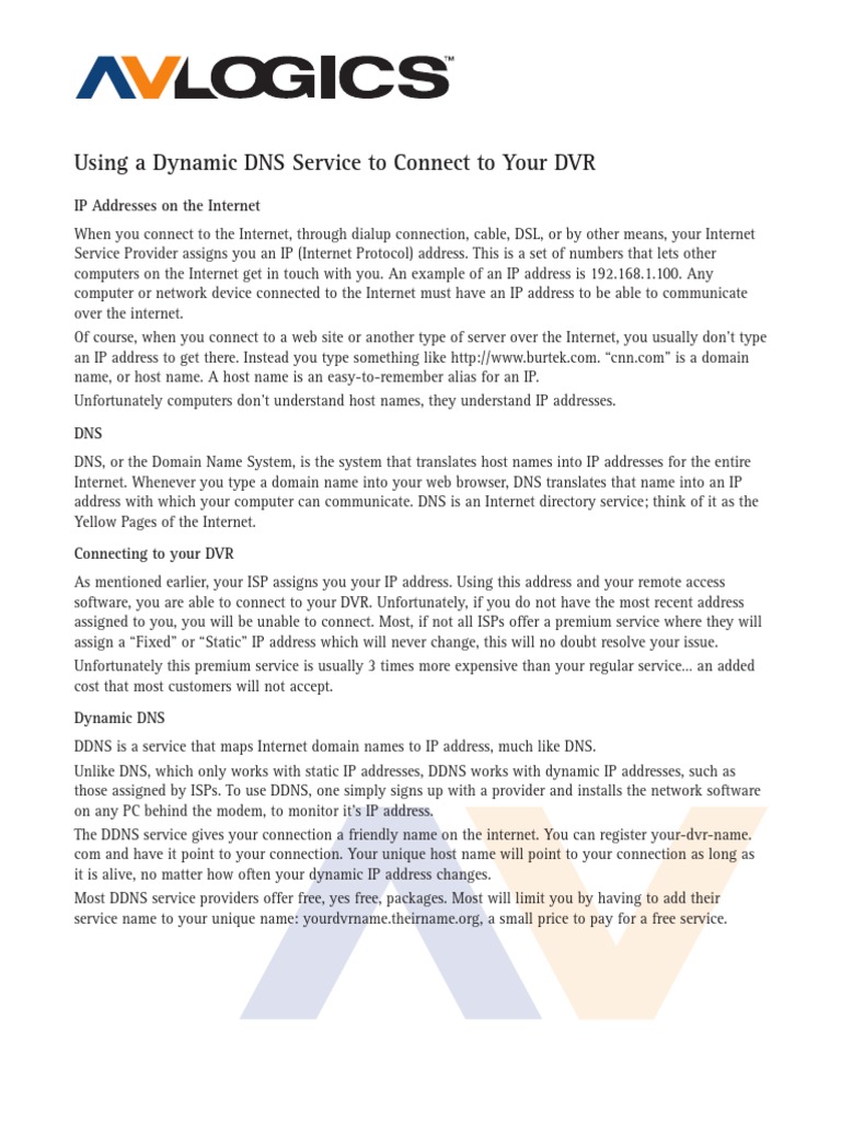 Using A Dynamic Dns Service | PDF | Domain Name System | Ip Address