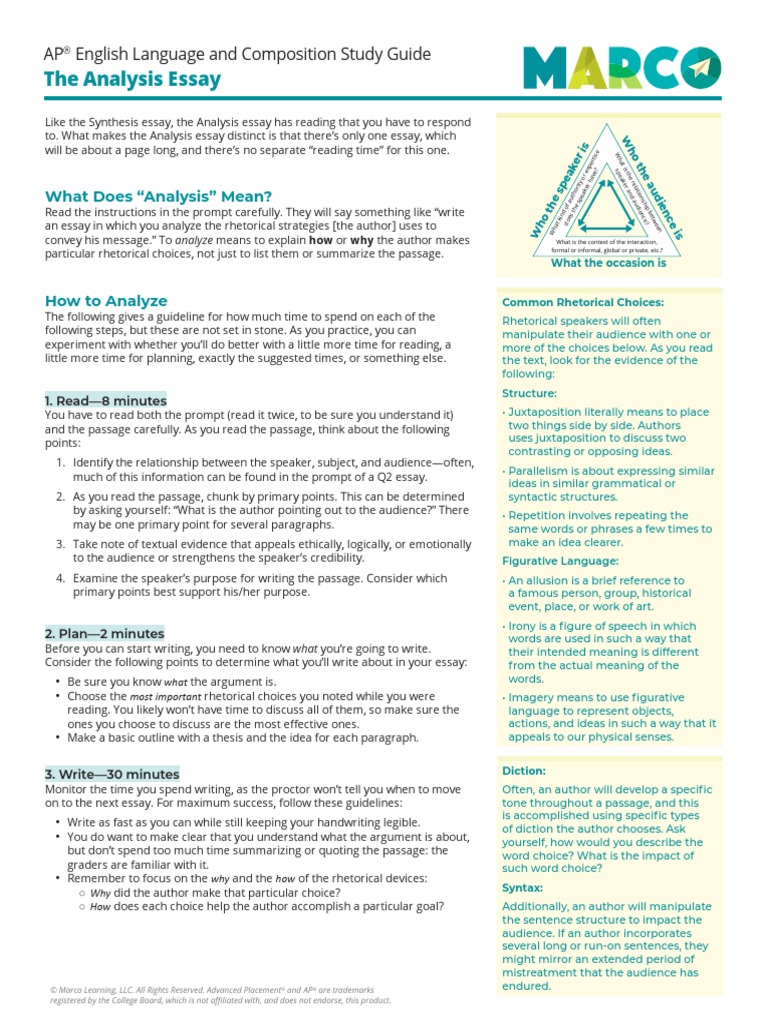 APLAC Marco Analysis Essay SG | PDF | Essays | Rhetoric