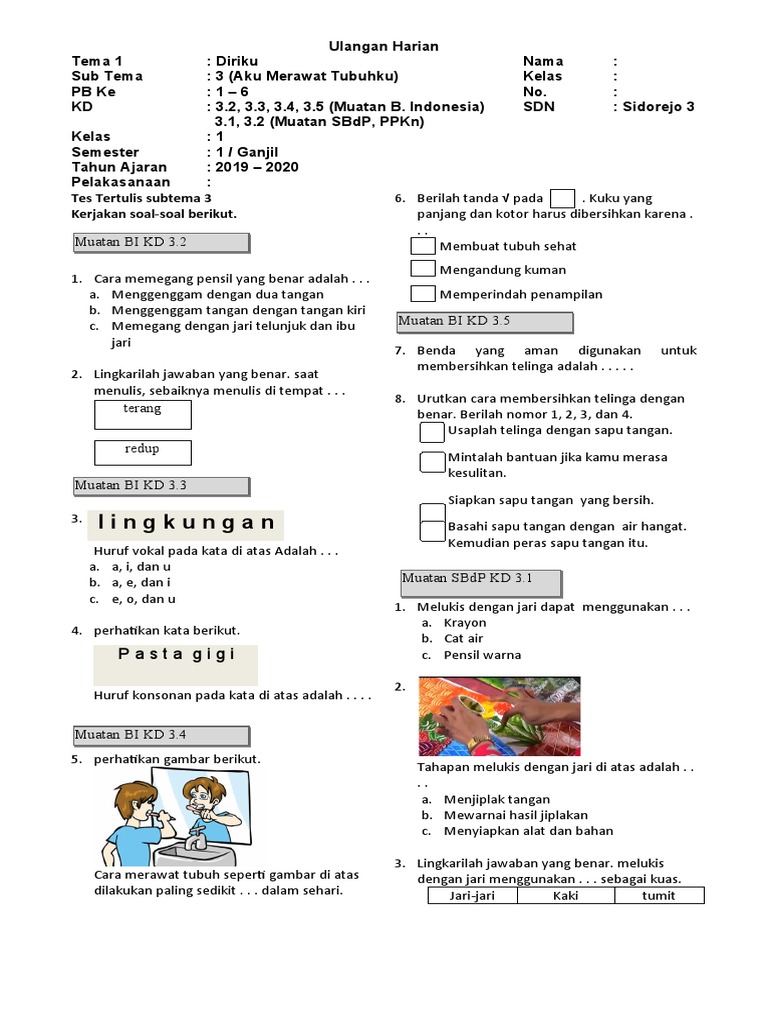 Soal Ulangan Harian Bu Puji | PDF