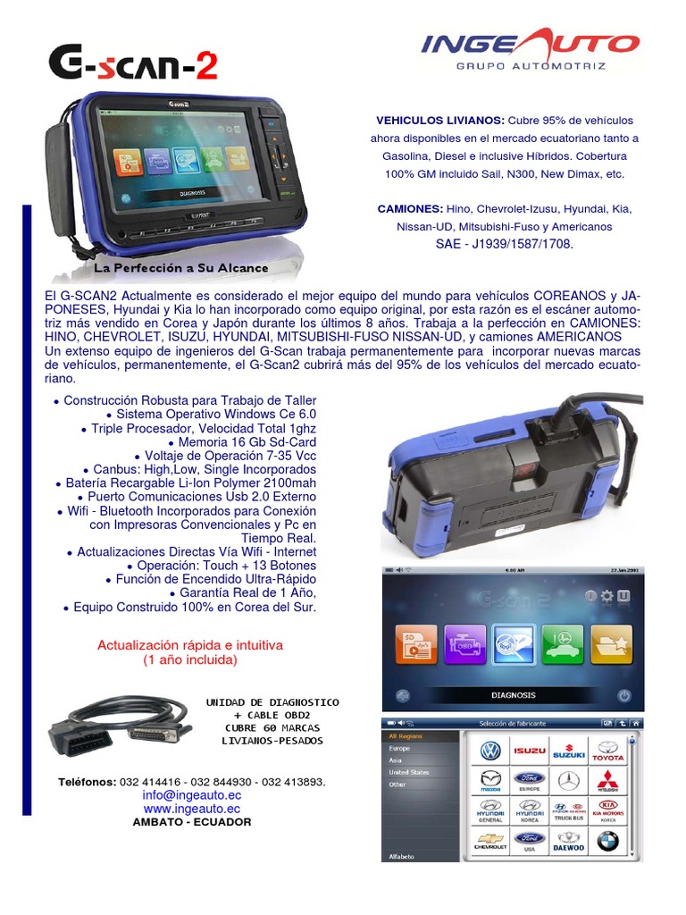 FT ING Scanner GG-SCAN II PDF | PDF | Vehículo de motor | Informática