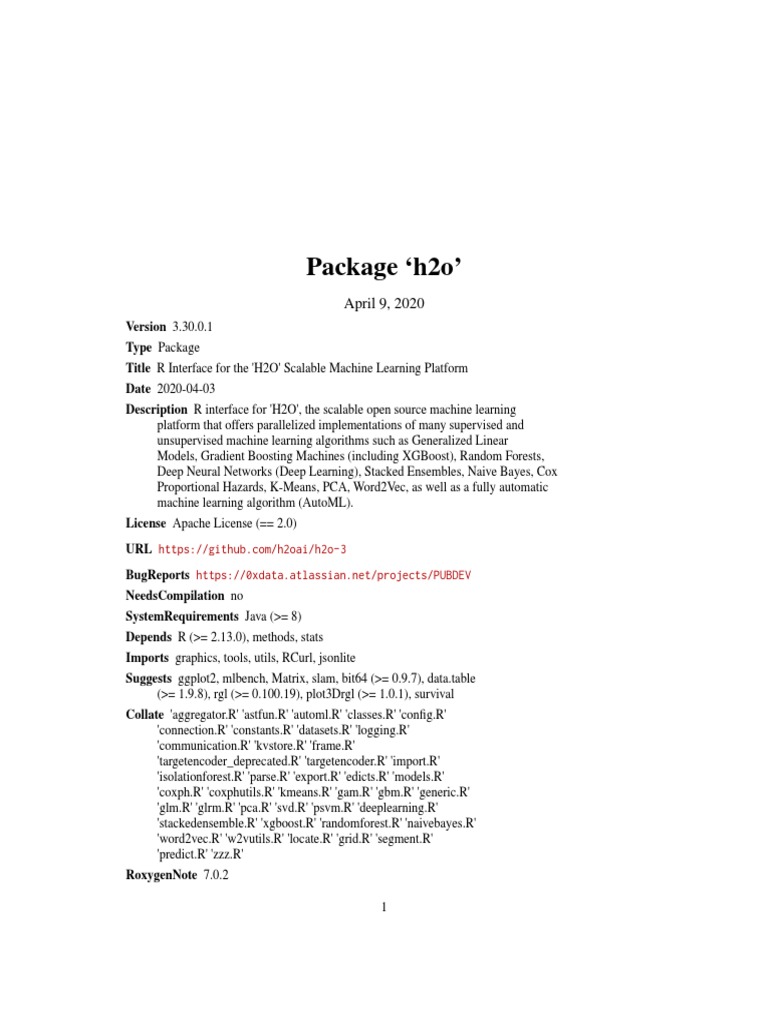 H2o Prot | PDF | Machine Learning | Deep Learning