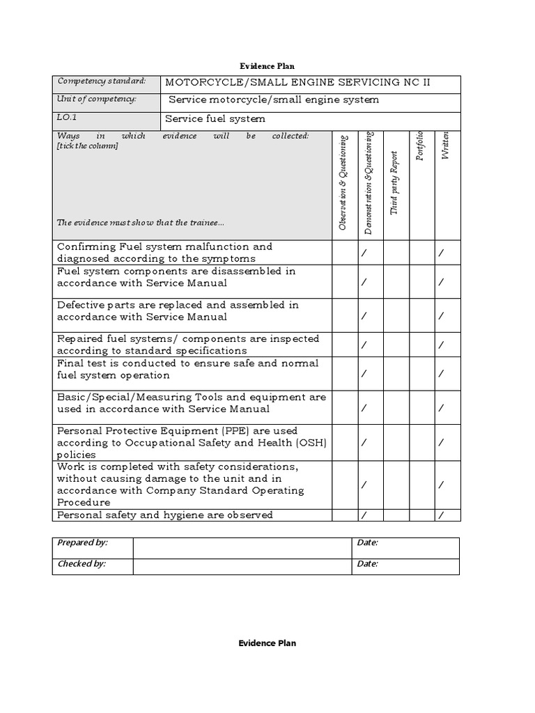 Service Motorcycle/small Engine System | PDF | Personal Protective ...