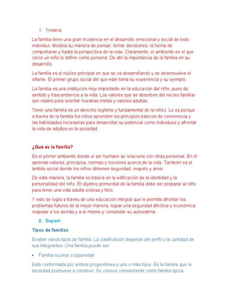 Tema Familia | PDF | Familia | Adultos