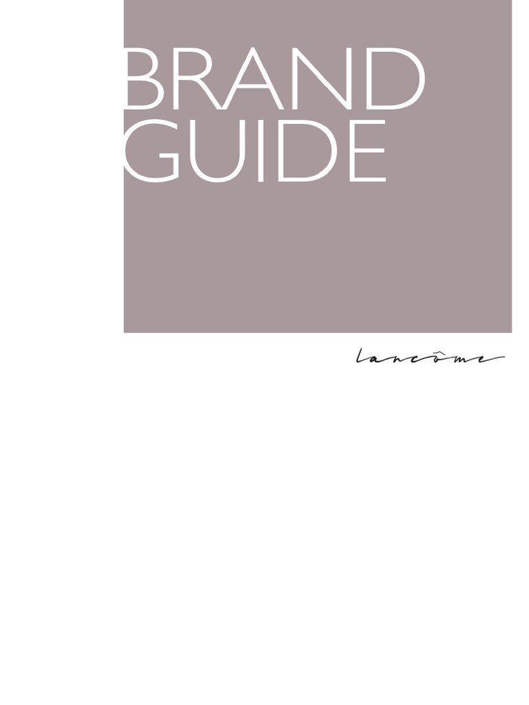 Vebuka Lancome Brand Book (Same) | PDF