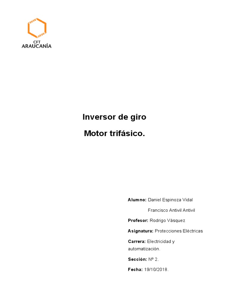 Inversor De Giro Pdf Relé Componentes Eléctricos