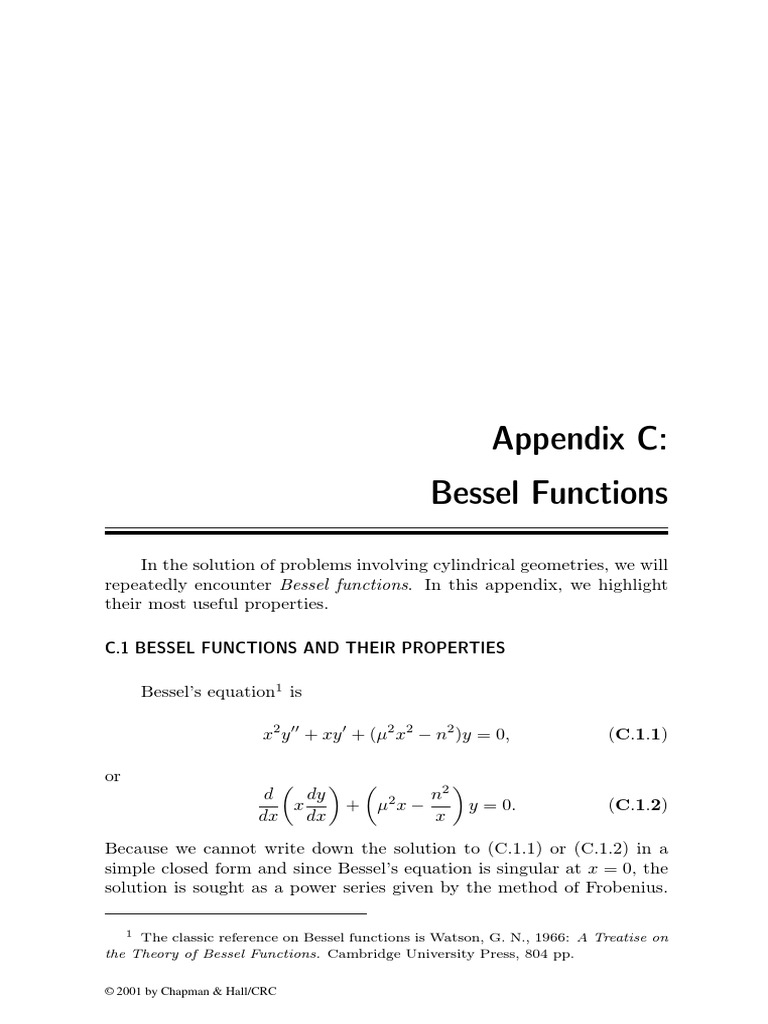 Función de Bessel | PDF | Trigonometric Functions | Functions And Mappings