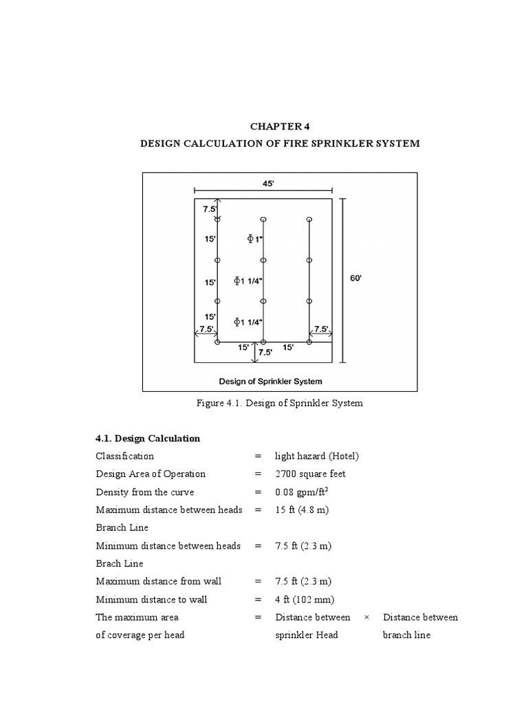 Design Calculation of Fire Sprinkler System | PDF | Fire Sprinkler ...