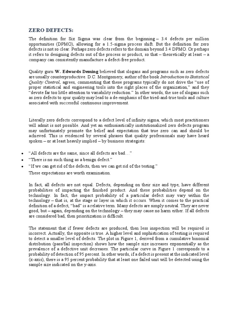 Zero Defects:: Quality Control, Agrees, Commenting That These Programs ...