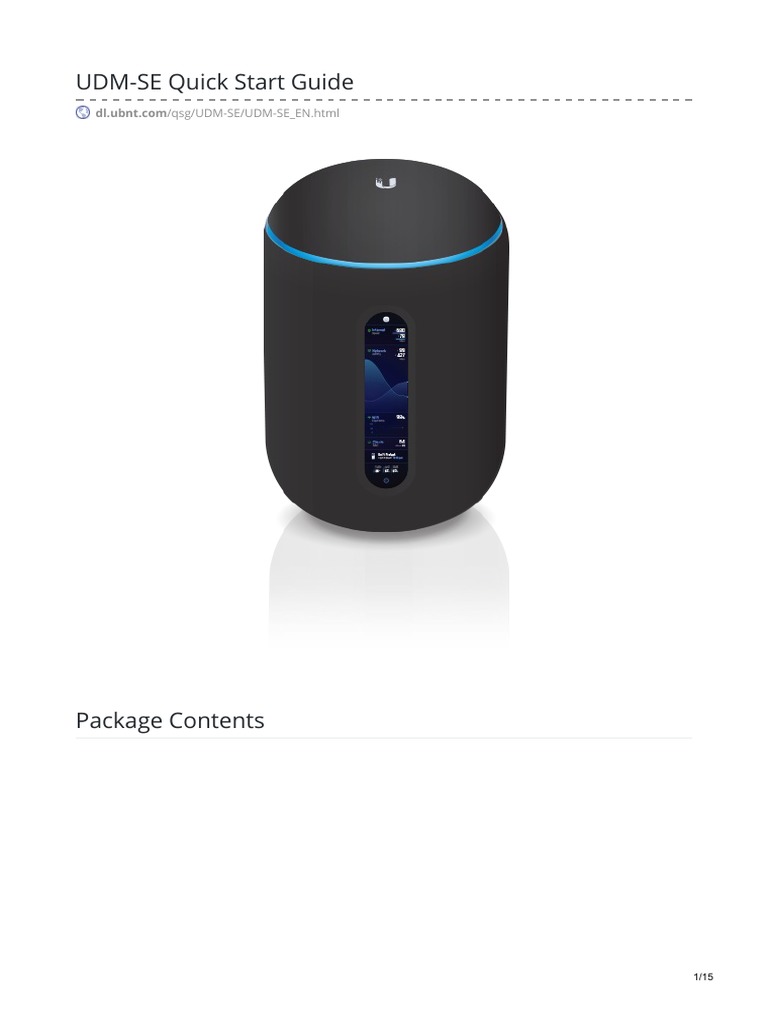 UDM-SE Quick Start Guide | Computer Network | Wi Fi