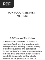 Assessment - Essential Elements of Portfolio | PDF | Pedagogy | Teaching