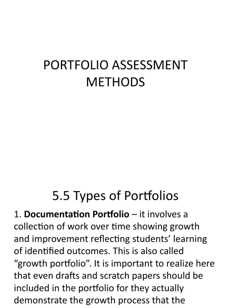5.5 Types of Portfolios | PDF | Educational Assessment | Teaching