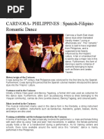 Folkdance Carinosa | PDF | Philippines | Dances