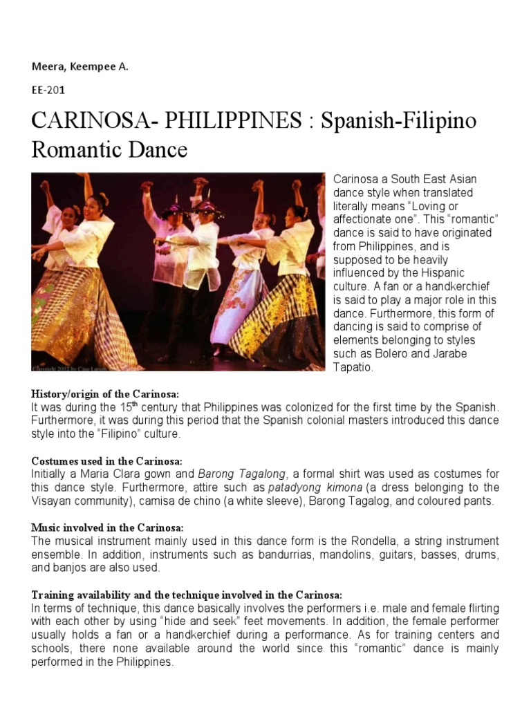 Philippine National Dance Carinosa