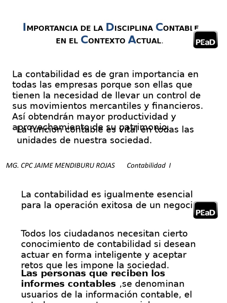 Importancia de la Disciplina Contable | PDF | Contabilidad | Teoría