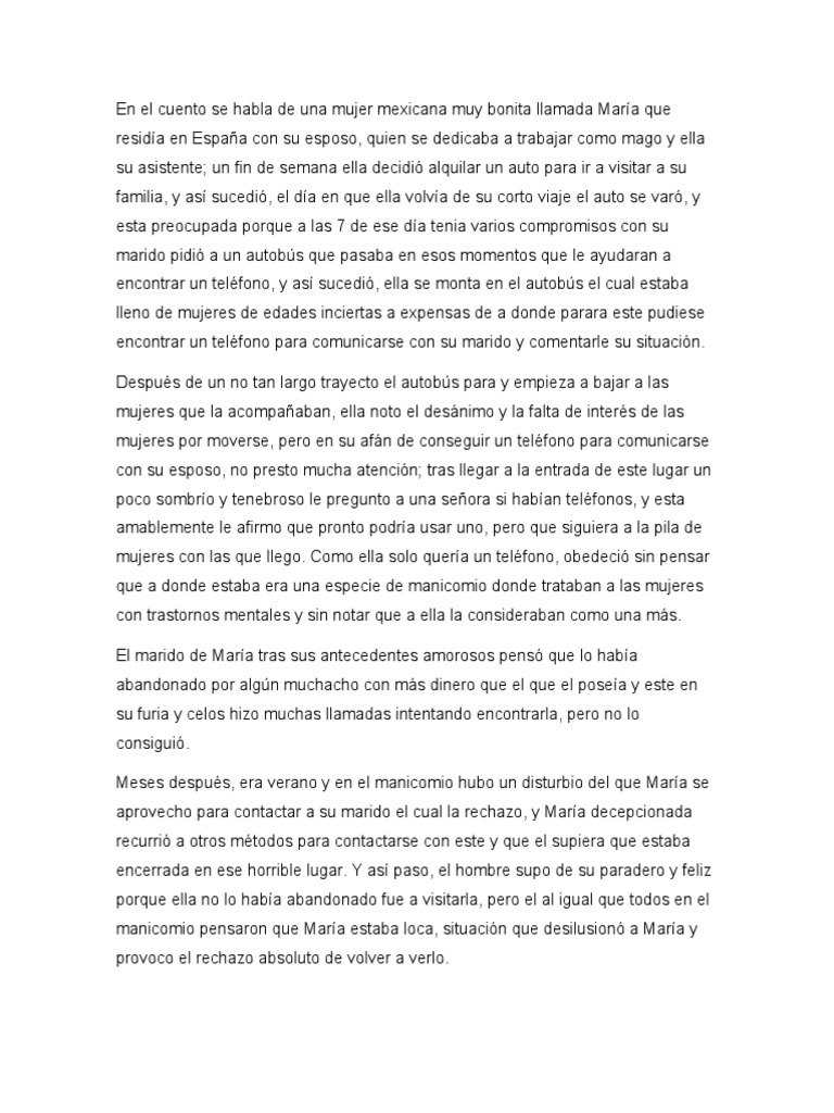 Resumen Solo Vine A Hablar Por Telefono | PDF