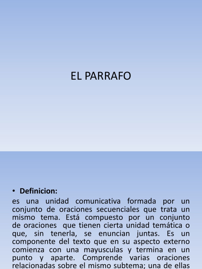 EL PARRAFO Examen Final | PDF
