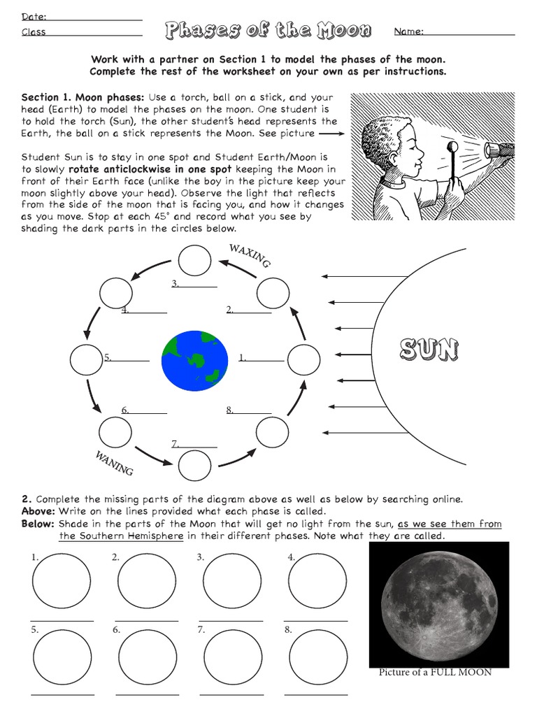 Moon Tides Eclipses Worksheets | PDF | Eclipse | Shadow