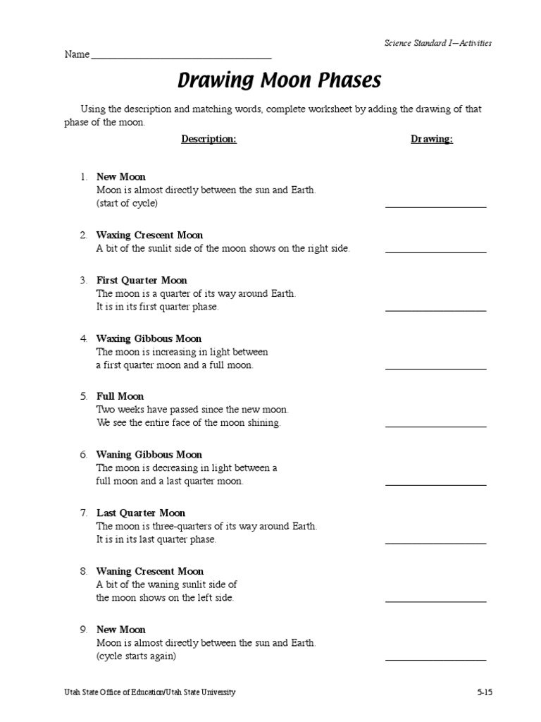 Drawing Moon Phases | PDF