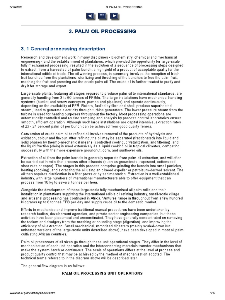 Palm Oil Processing | PDF | Palm Oil | Anaerobic Digestion