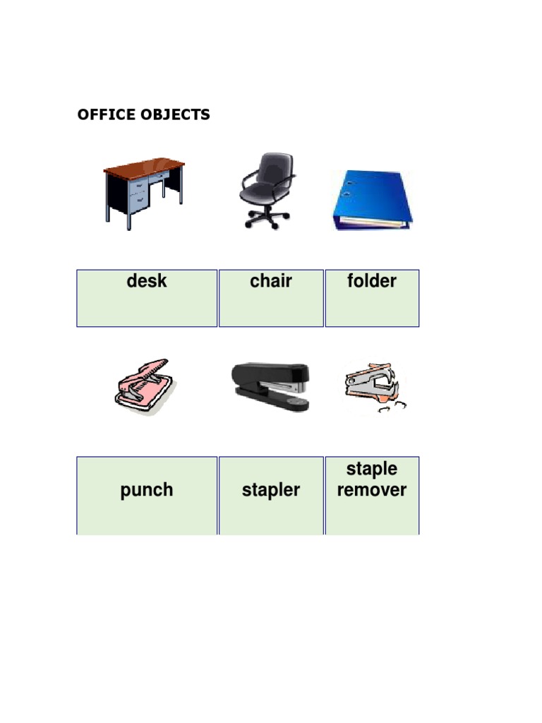 Common Office Objects List and Descriptions | PDF