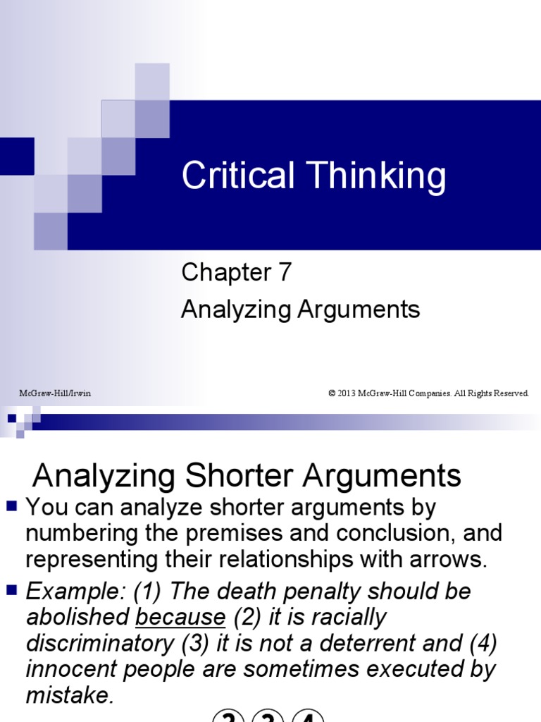Critical Thinking: Analyzing Arguments | PDF | Argument | Reasoning