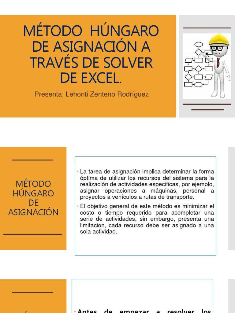 Metodo Hungaro de Asignacion SOLVER | PDF | Enseñanza de matemática