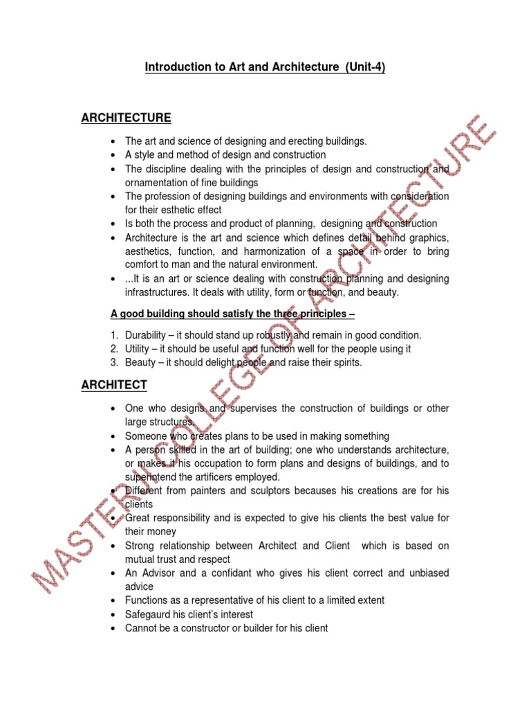 Introduction to Architecture and Design | PDF | Architect | Consultant