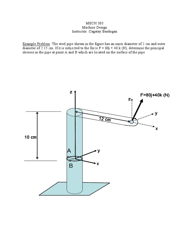 Chapter13 Problems | PDF | Stress (Mechanics) | Bending