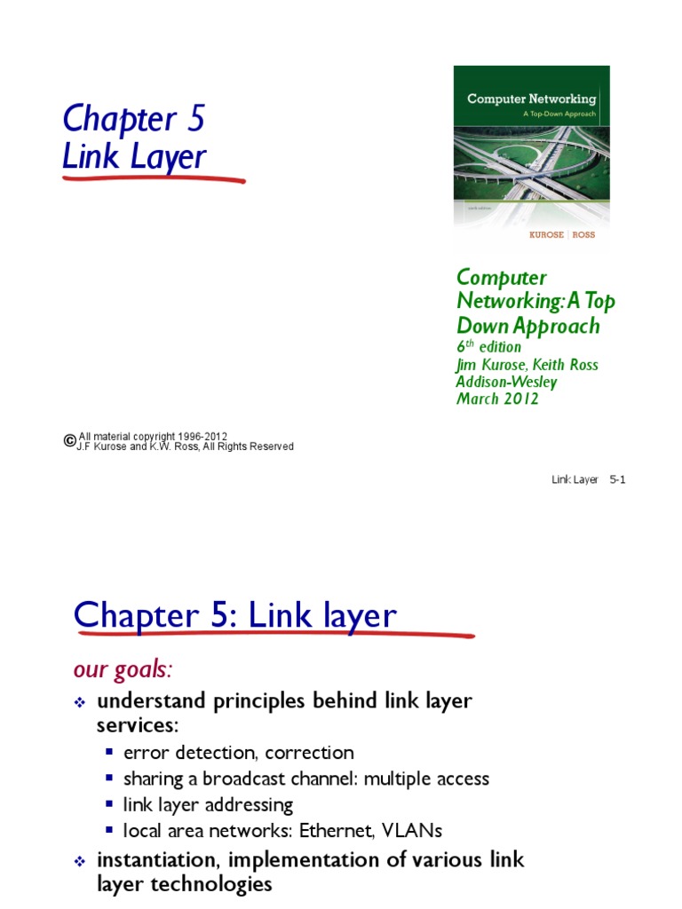 Link Layer: Computer Networking: A Top Down Approach | PDF | Network Switch | Computer Network