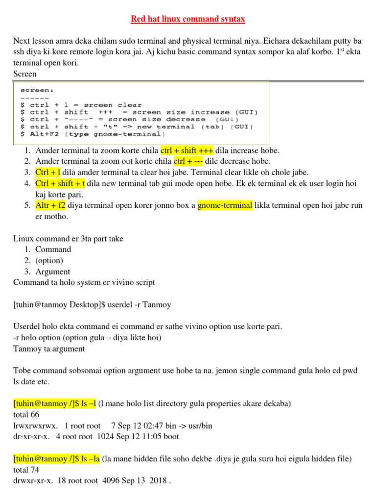 An In Depth Guide To Linux Command Syntax And Directory Structures Pdf Software Computer