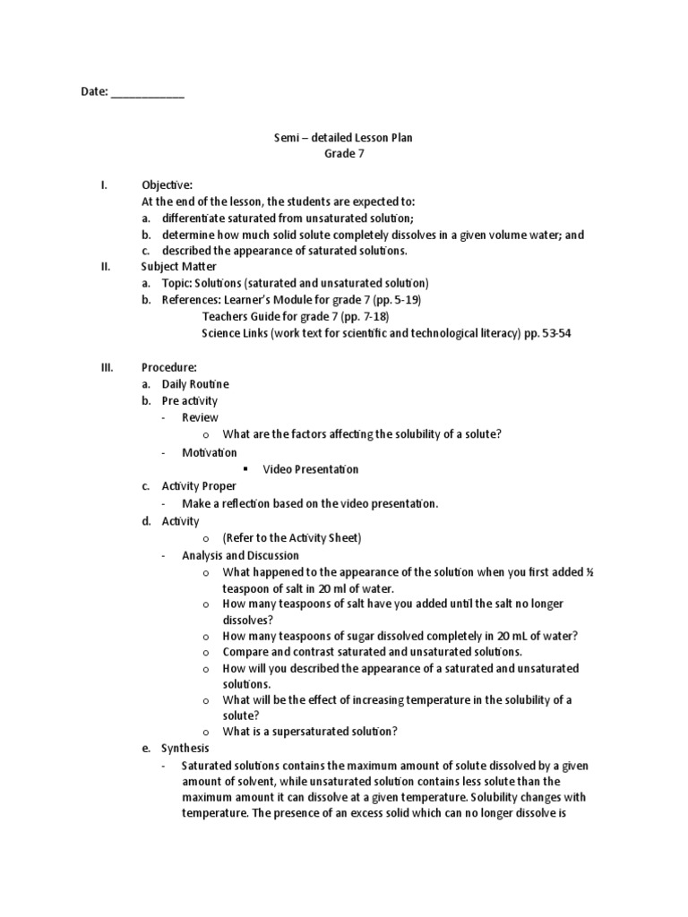 Differentiating Saturated and Unsaturated Solutions | PDF | Solubility ...
