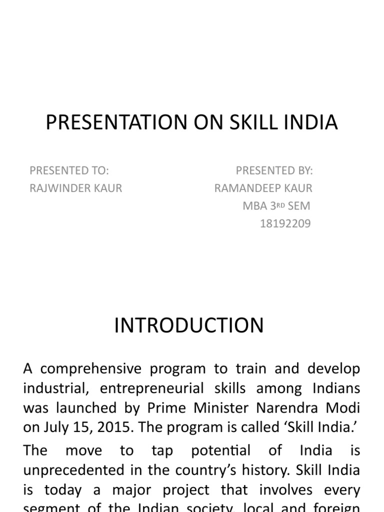 On Skill India | PDF | Vocational Education | Economies
