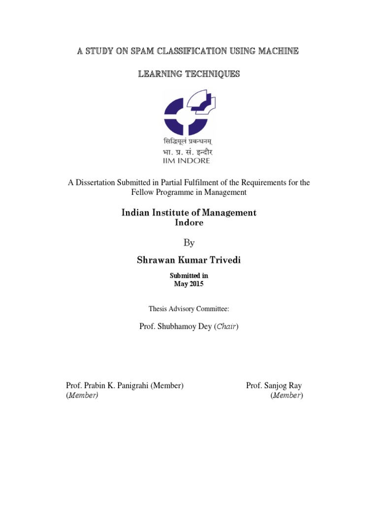 A Study On Spam Classification Using Machine Learning Techniques | PDF ...