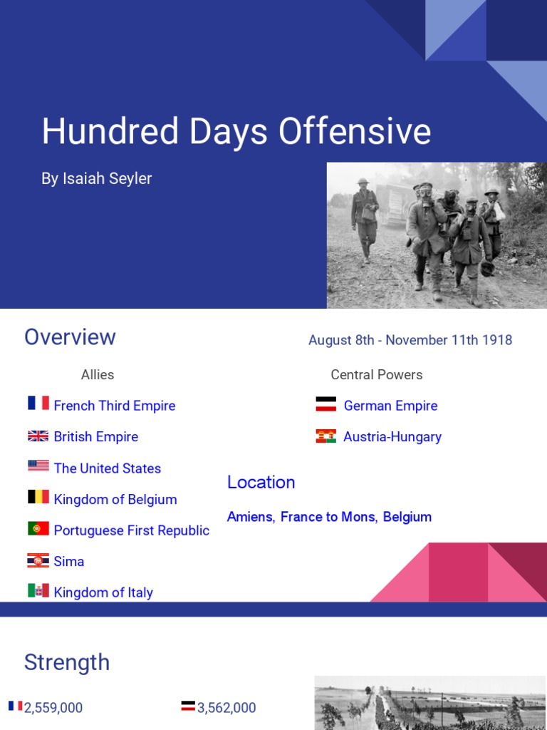 Hundred Days Offensive 1918 Overview | PDF