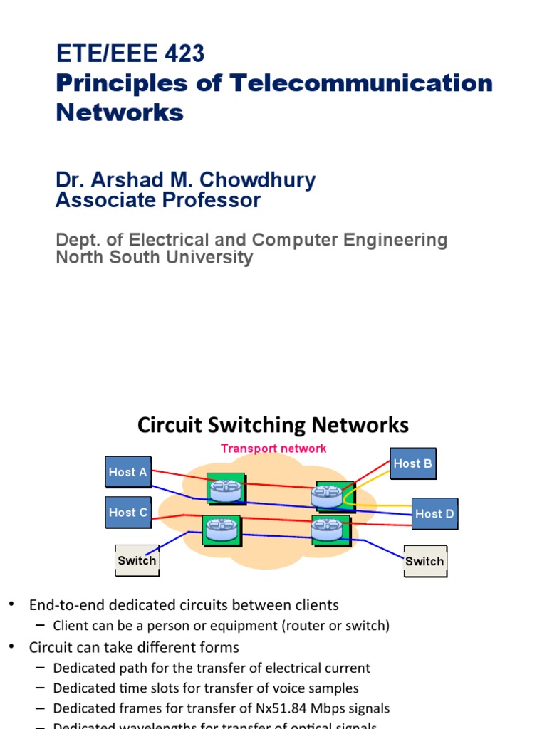 ETE423 EEE423 - Lecture 6 - Multipleaxing SONET | PDF | Multiplexing | Computer Network