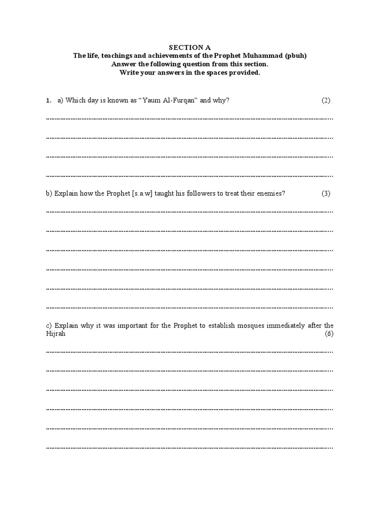 Exploring the Life and Teachings of the Prophet Muhammad (PBUH) Through ...