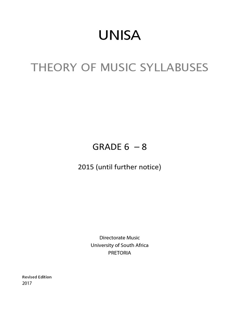 2015TheoryofMusicSyllabuses - Gr6-8 - 12 Dec2016 | PDF | Chord (Music ...