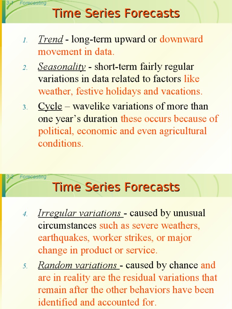 Time Series Forecasts | PDF | Moving Average | Forecasting